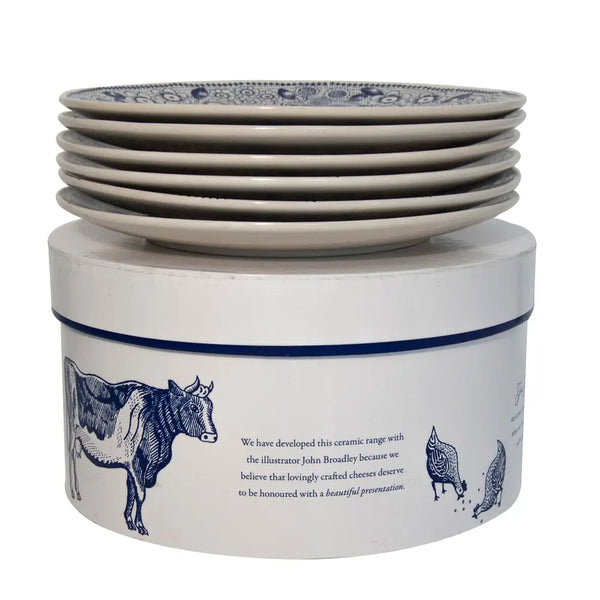 John Broadley Ceramic Plates for Cheese - Set of 6 – St. James Cheese ...